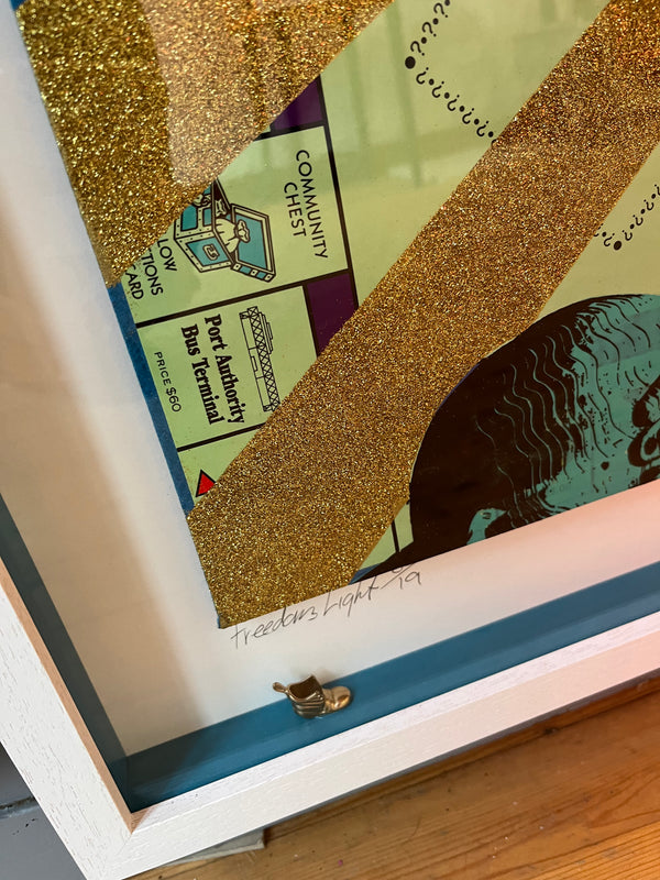 Jayson Lilley - Freedom's Light (monopoly board) - The Art Hound Gallery
